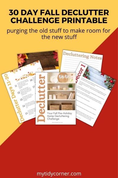 Free 30 Day Declutter Challenge Printable for Fall (Pre-Holiday)