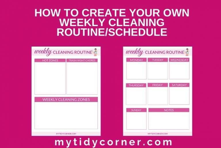 Creating a Weekly Cleaning Routine (Schedule) + Free Printable PDF